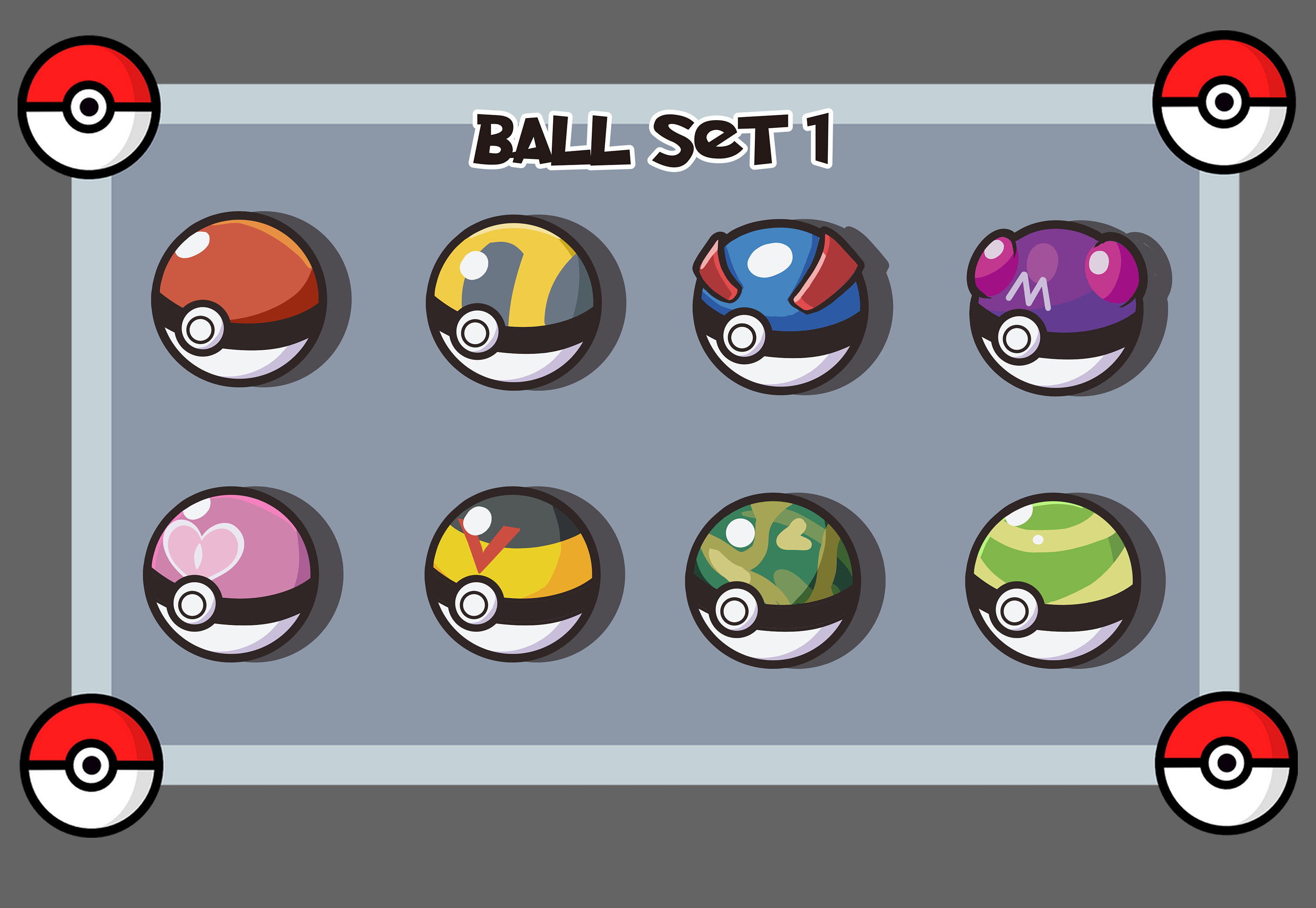 26 Pokeball Throwable Assets - Etsy
