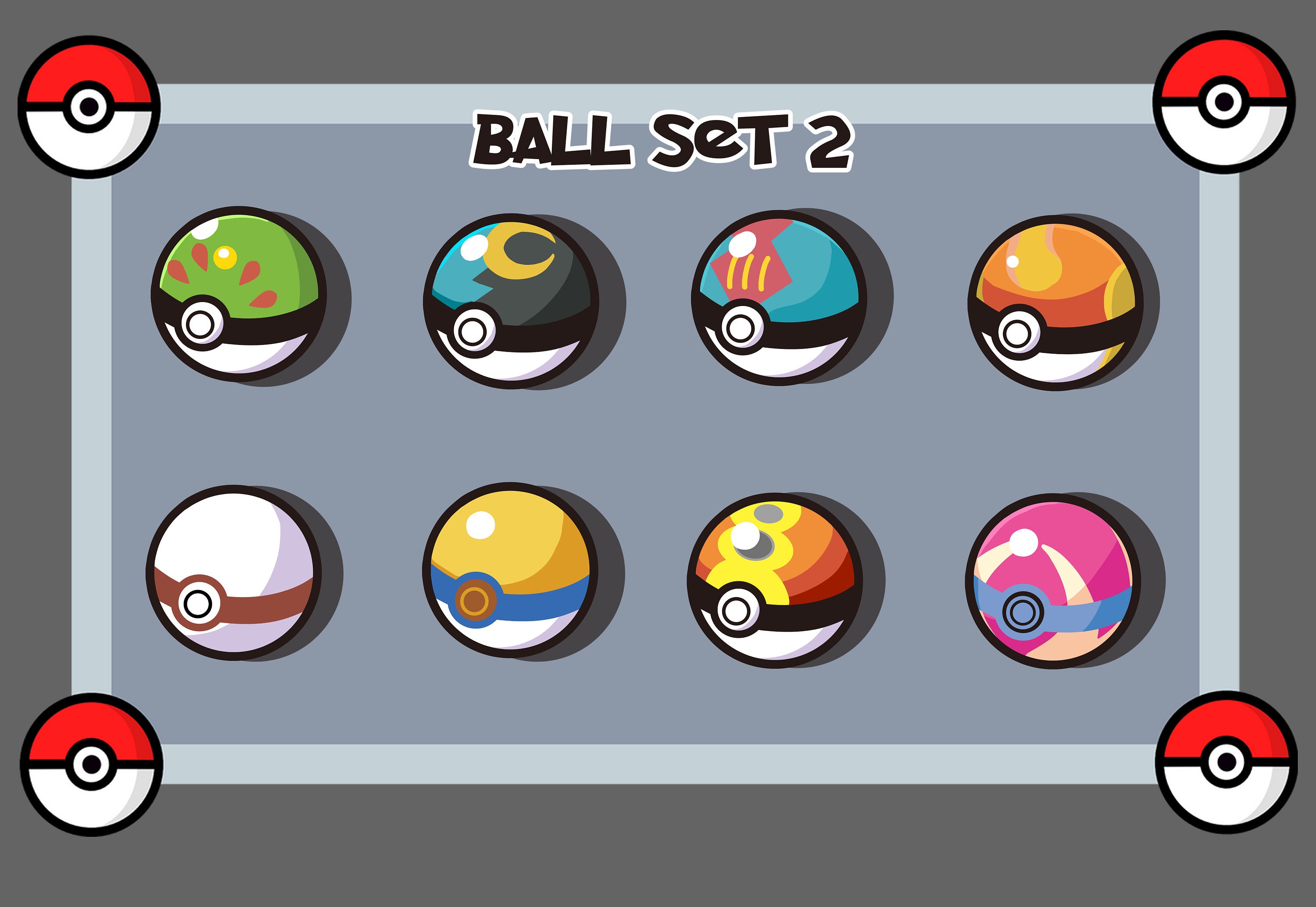 26 Pokeball Throwable Assets - Etsy