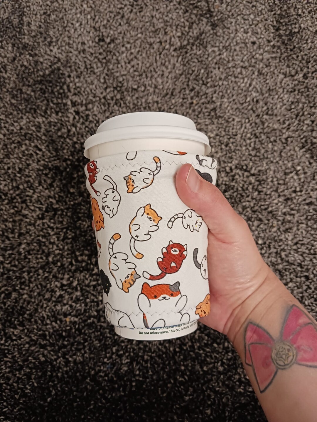 Cat Butt Insulated Coffee Cup Cozy Neko-atsume Inspired to Go Cup Cozy ...