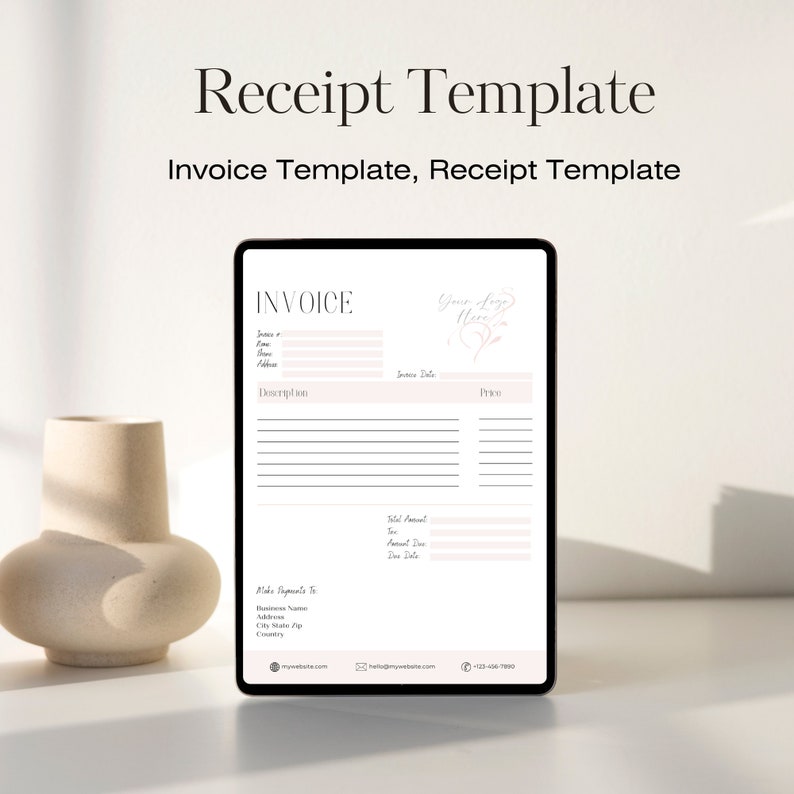 Invoice Template, Receipt Template - Etsy