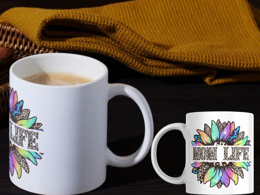 Mom Life Mug Sublimation Transfer Fairy Mug Heat Transfer Wrap Regal ...