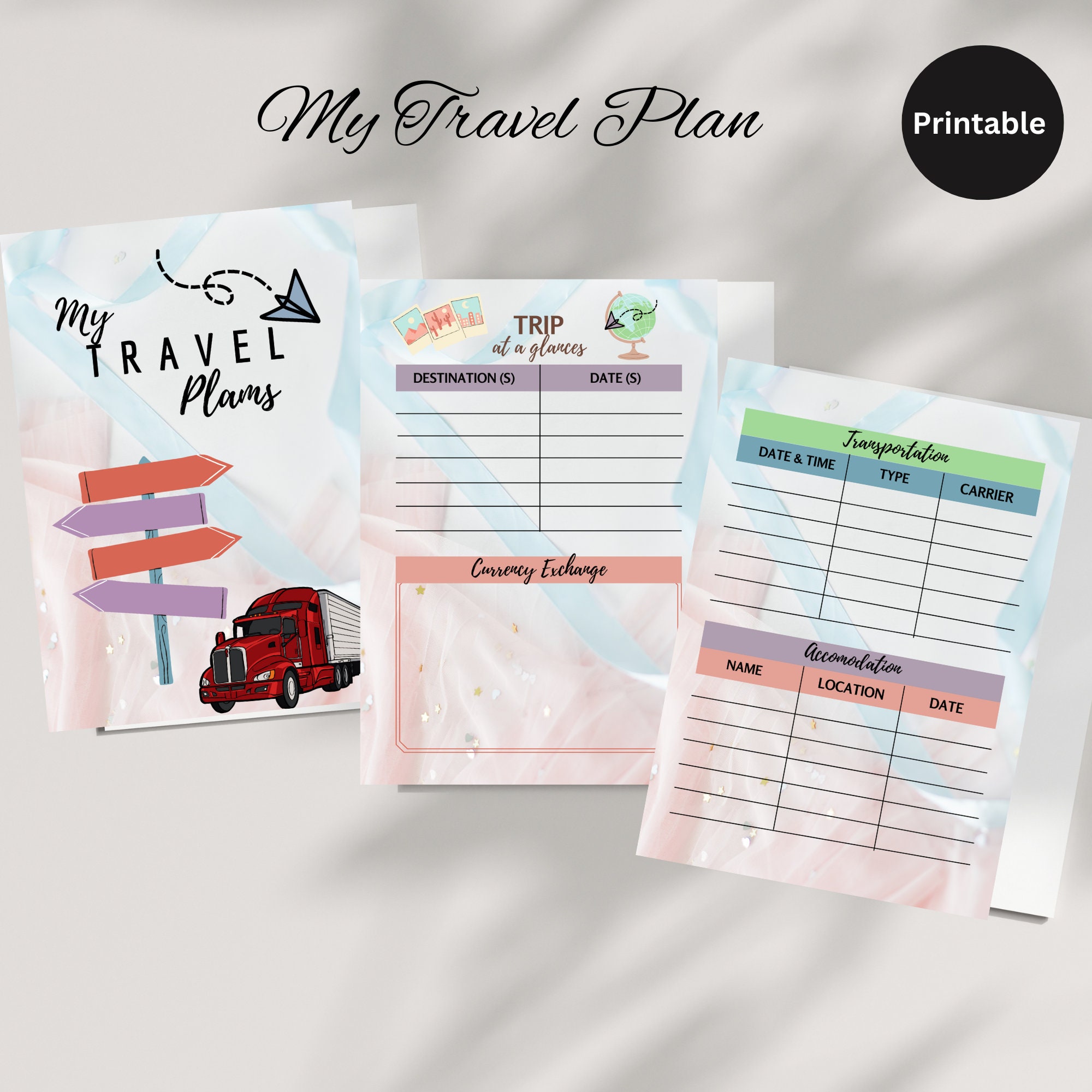 Printable Trucking Pre-trip Checklist and Trip Planning for Truck ...