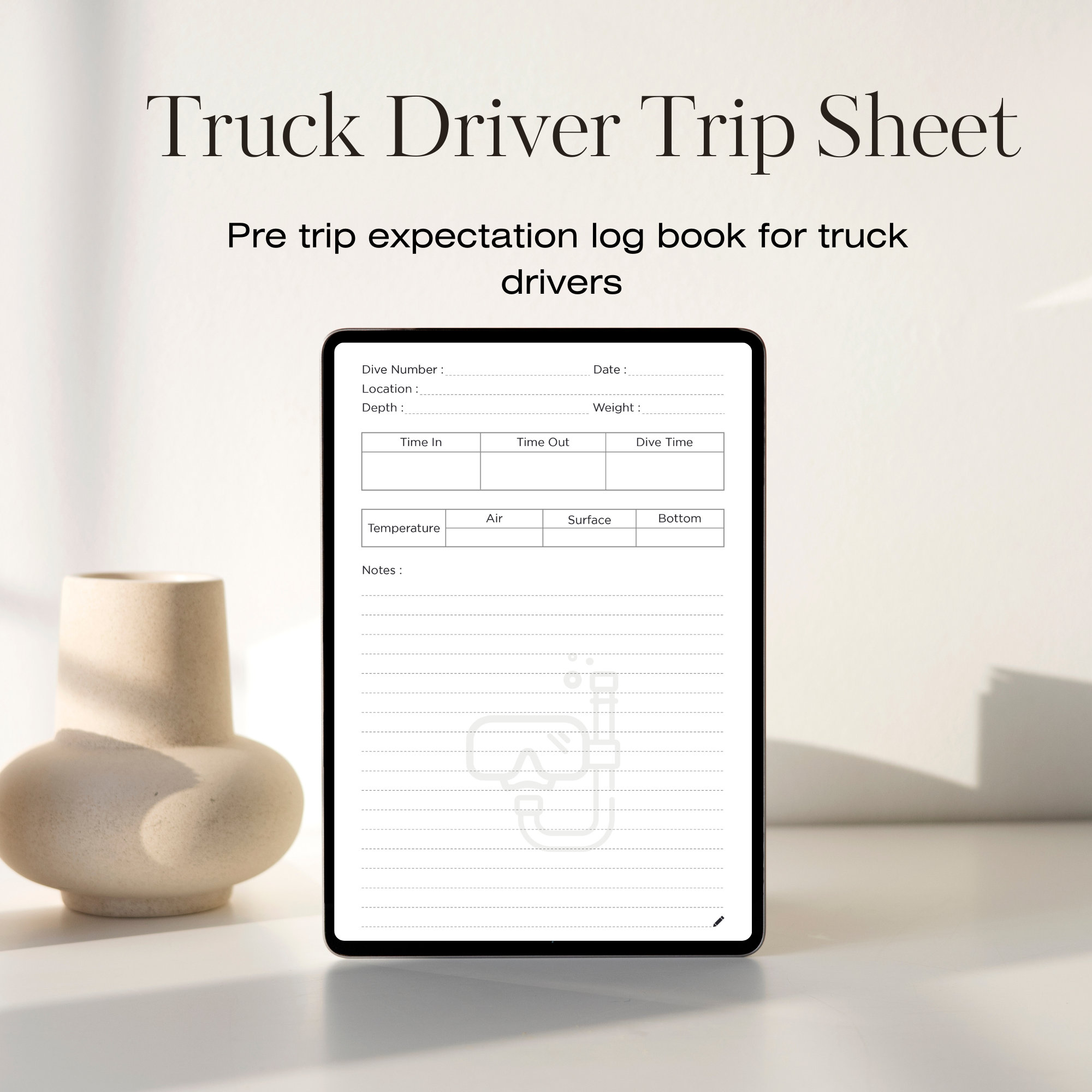 Printable Trucking Pre-trip Checklist and Trip Planning Sheet for Truck Drivers! Owner Operator ...