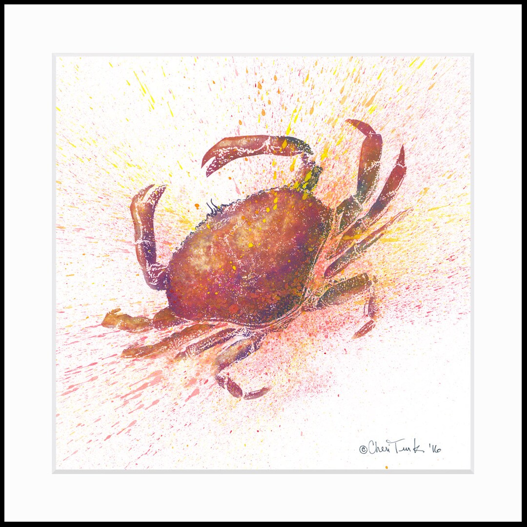 SPLASH CRAB Printable - Etsy