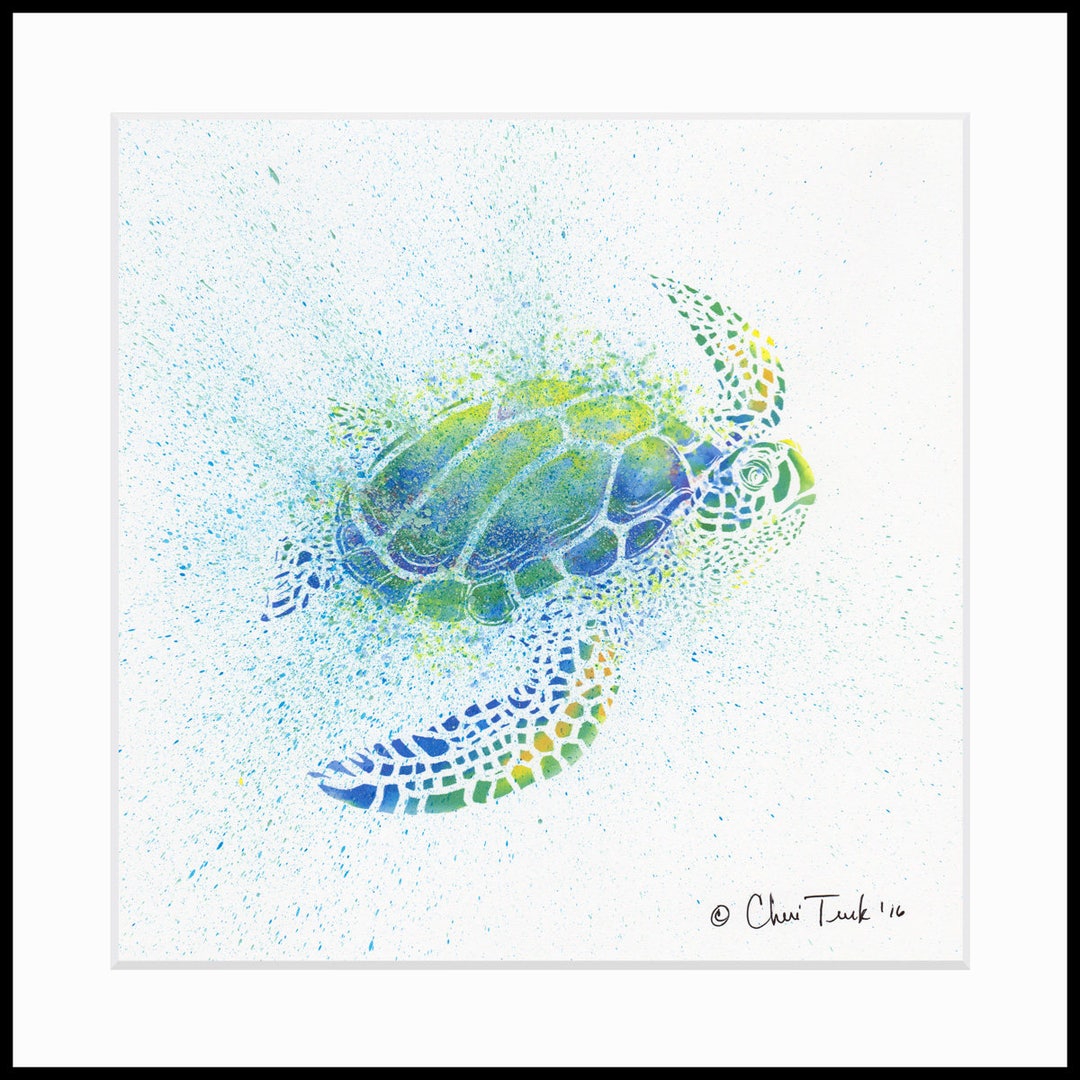 SPLASH SEA TURTLE Printables - Etsy