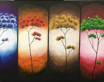 Colorful Trees Pattern - Etsy