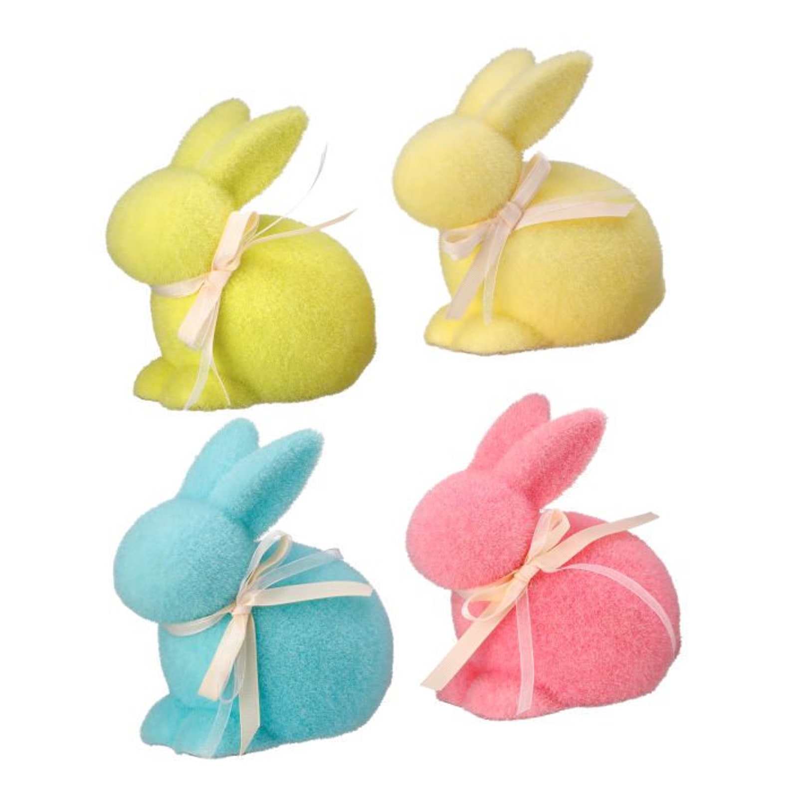 Flocked Bunny, Flocked Rabbit, Easter Bunny, Easter Rabbit, Easter ...