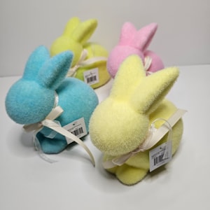 Flocked Bunny, Flocked Rabbit, Easter Bunny, Easter Rabbit, Easter ...