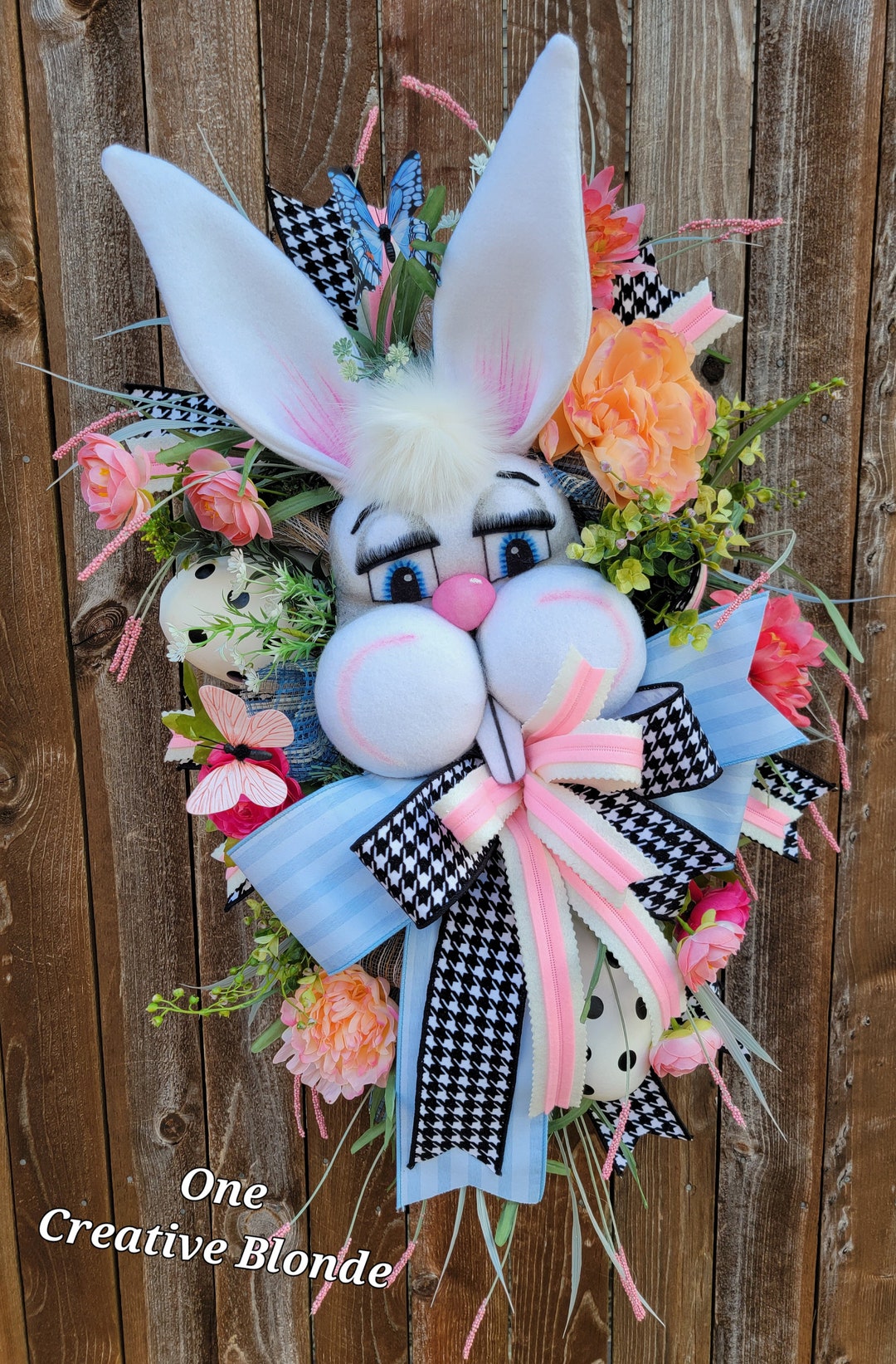Easter Bunny, Easter Wreath, Easter Decor, Spring Wreath, Spring Decor ...