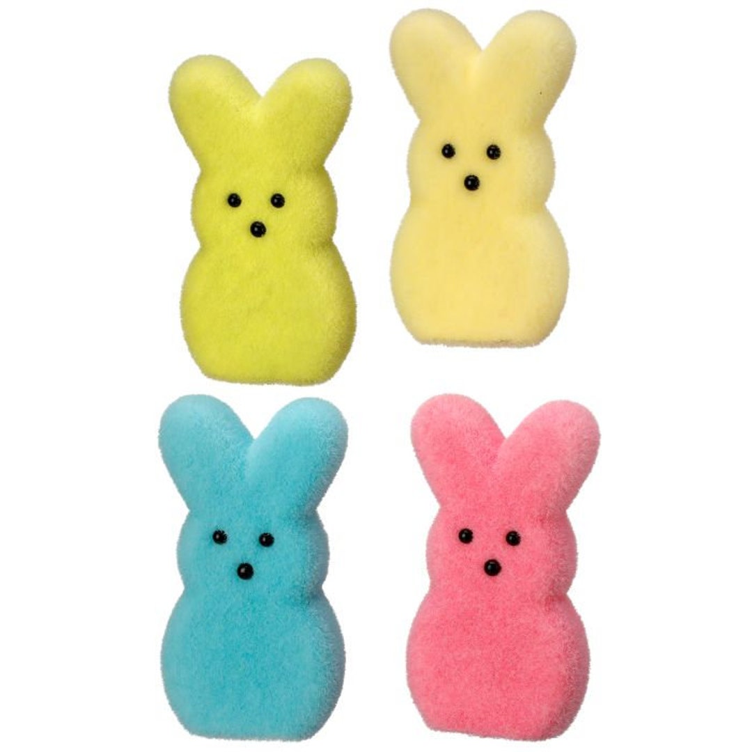 Flocked Peep, Flocked Bunny, Styrofoam Bunny, Easter Supplies, Wreath ...