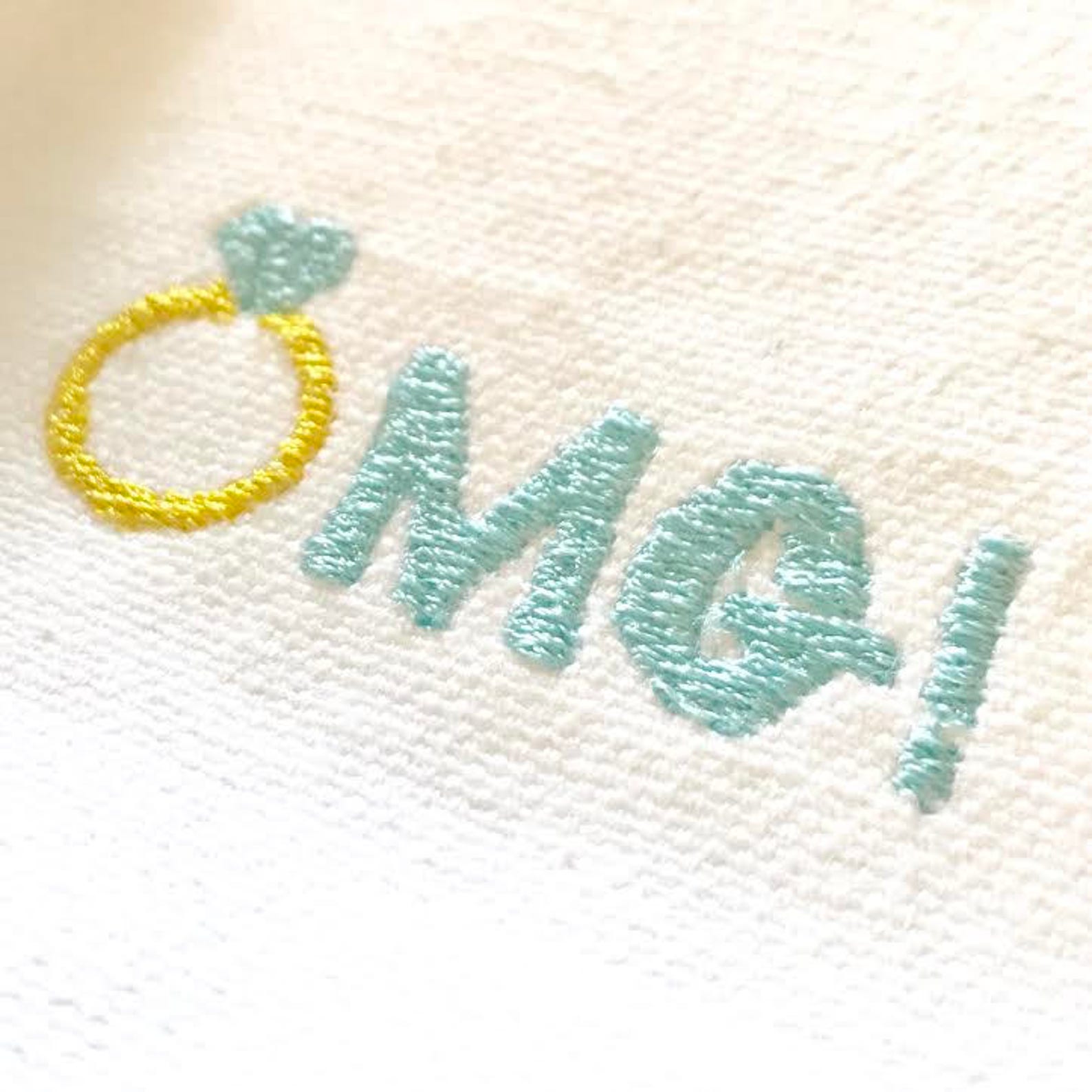 Engagment "omg" With Ring Embroidery Design - Etsy