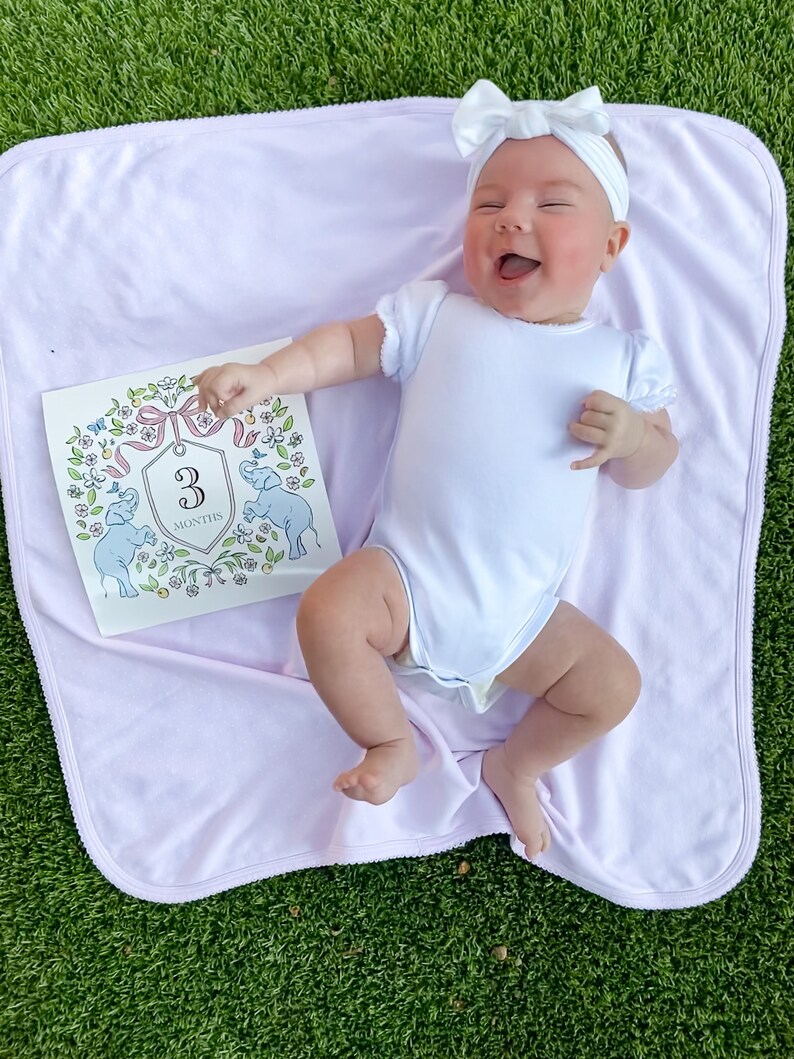 Same Day Baby Monthly Milestone Card Printables | Baby Girl Shower Gift ...