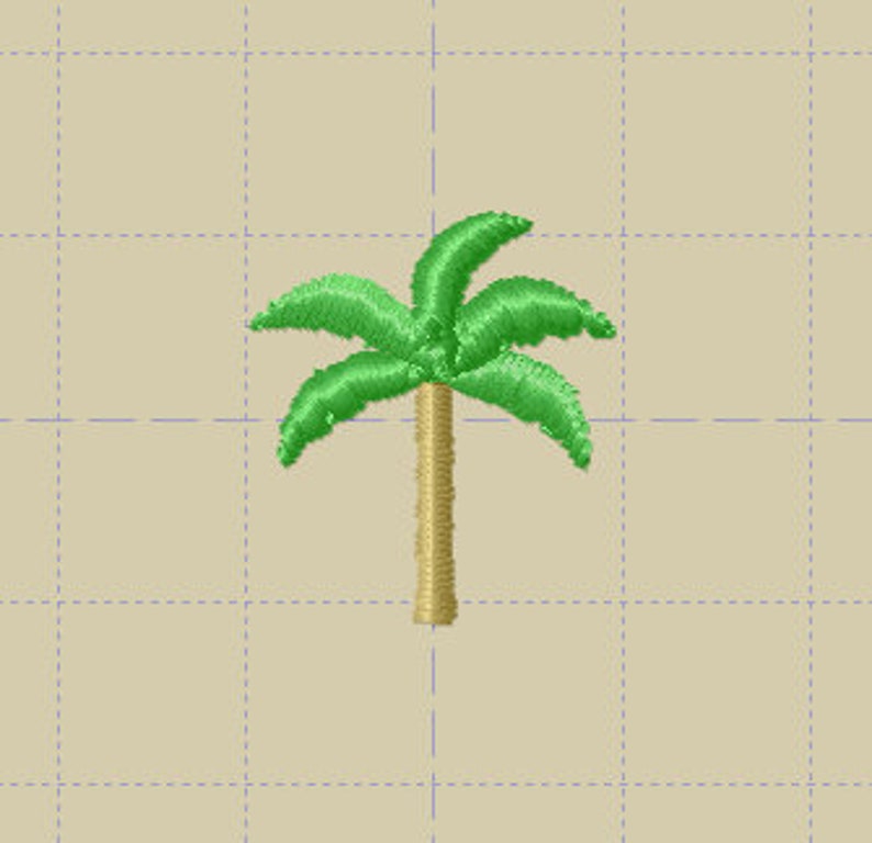 Mini Palm Tree Embroidery Design File - Etsy