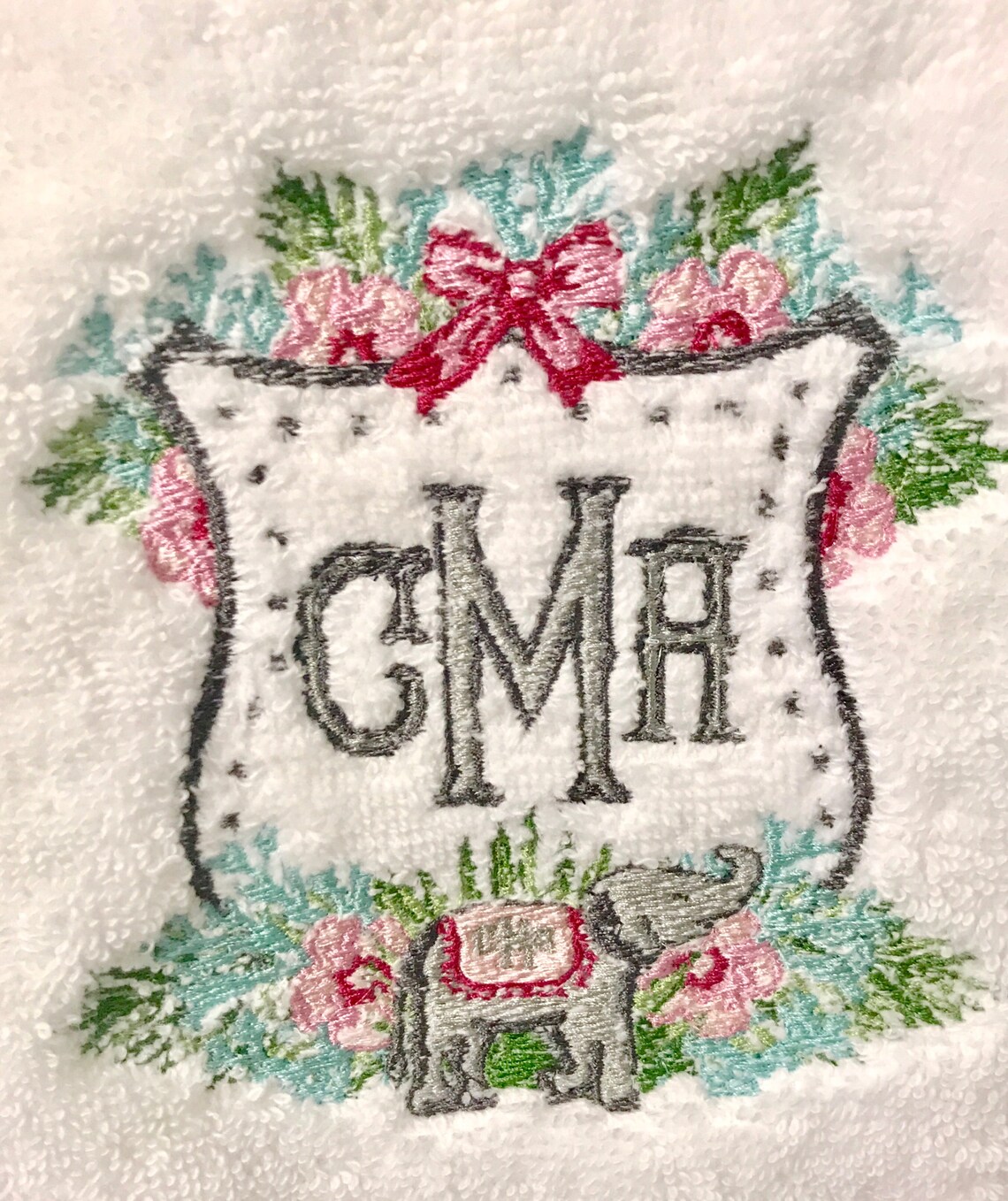 Tropical Elephant Crest Embroidery File for Monogramming - Etsy