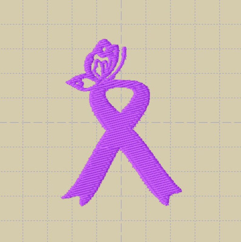 Lupus Butterfly and Purple Ribbon Logo (embroidery Design File) - Etsy