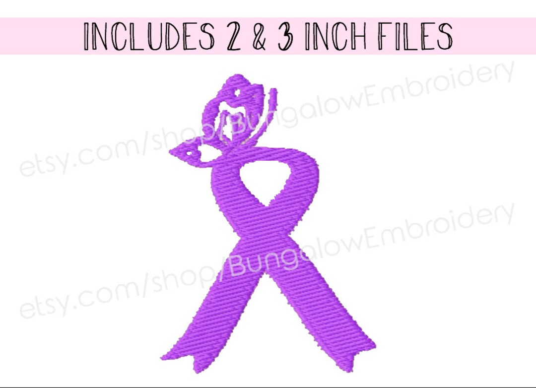 Lupus Butterfly and Purple Ribbon Logo (embroidery Design File) - Etsy