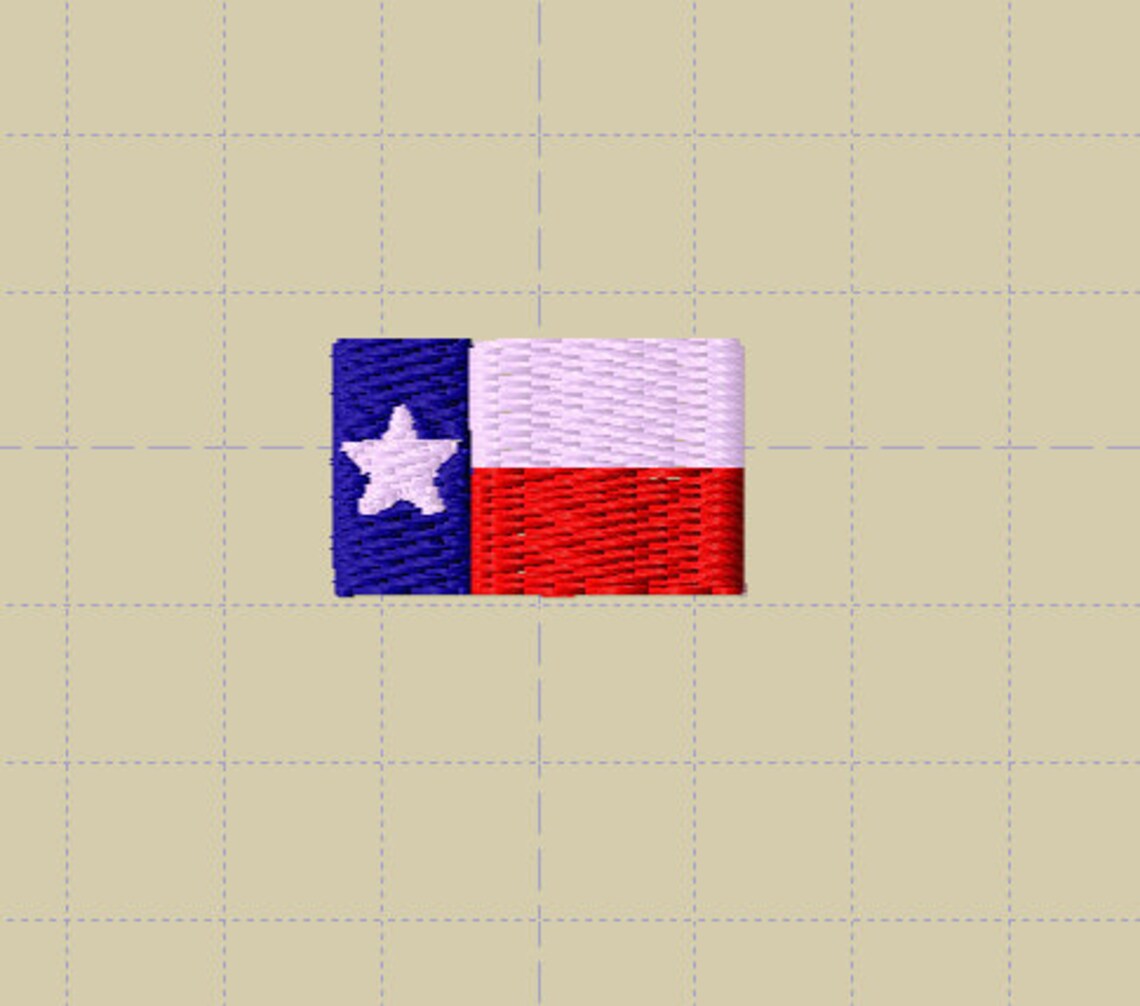 Mini Texas Flag embroidery Design File - Etsy