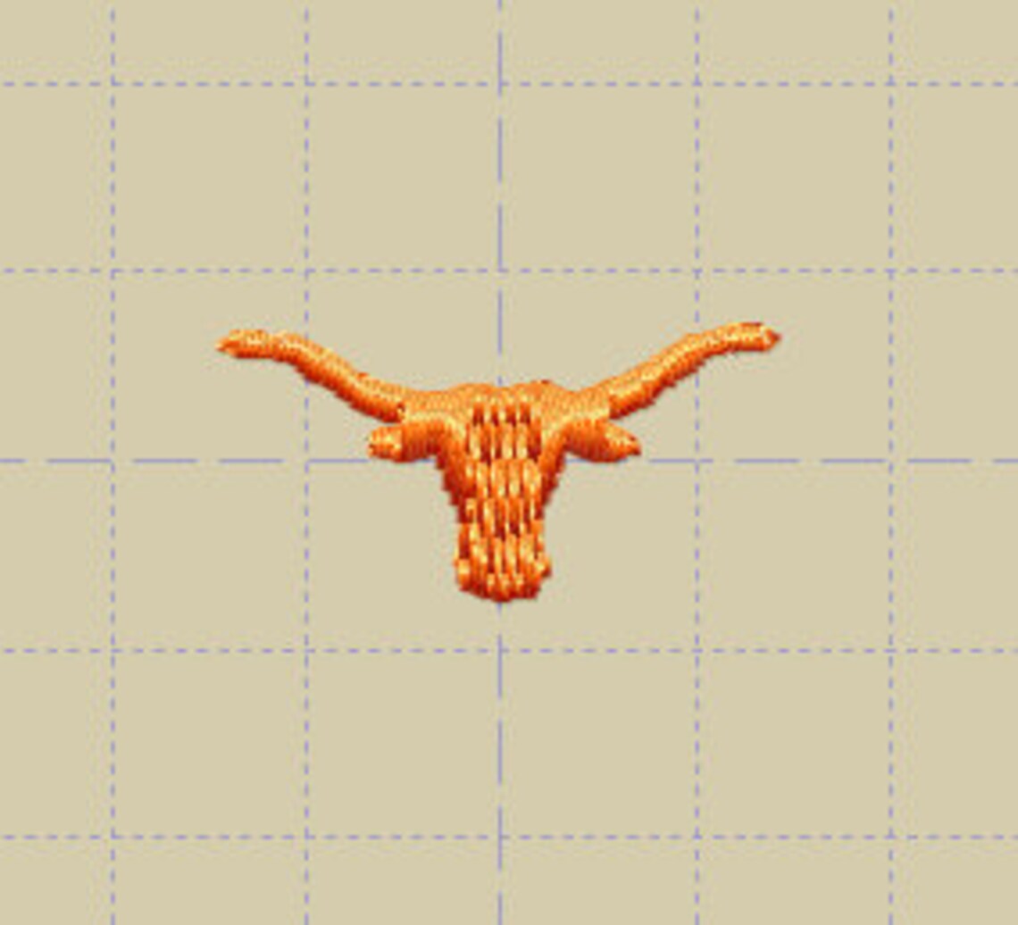 Mini Longhorn Embroidery Design File - Etsy