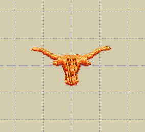 Mini Longhorn Embroidery Design File - Etsy