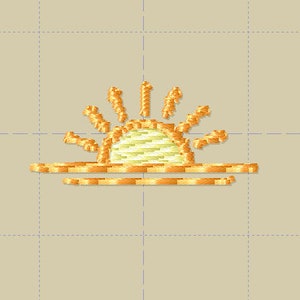 Mini Sunset Embroidery Design File - Etsy