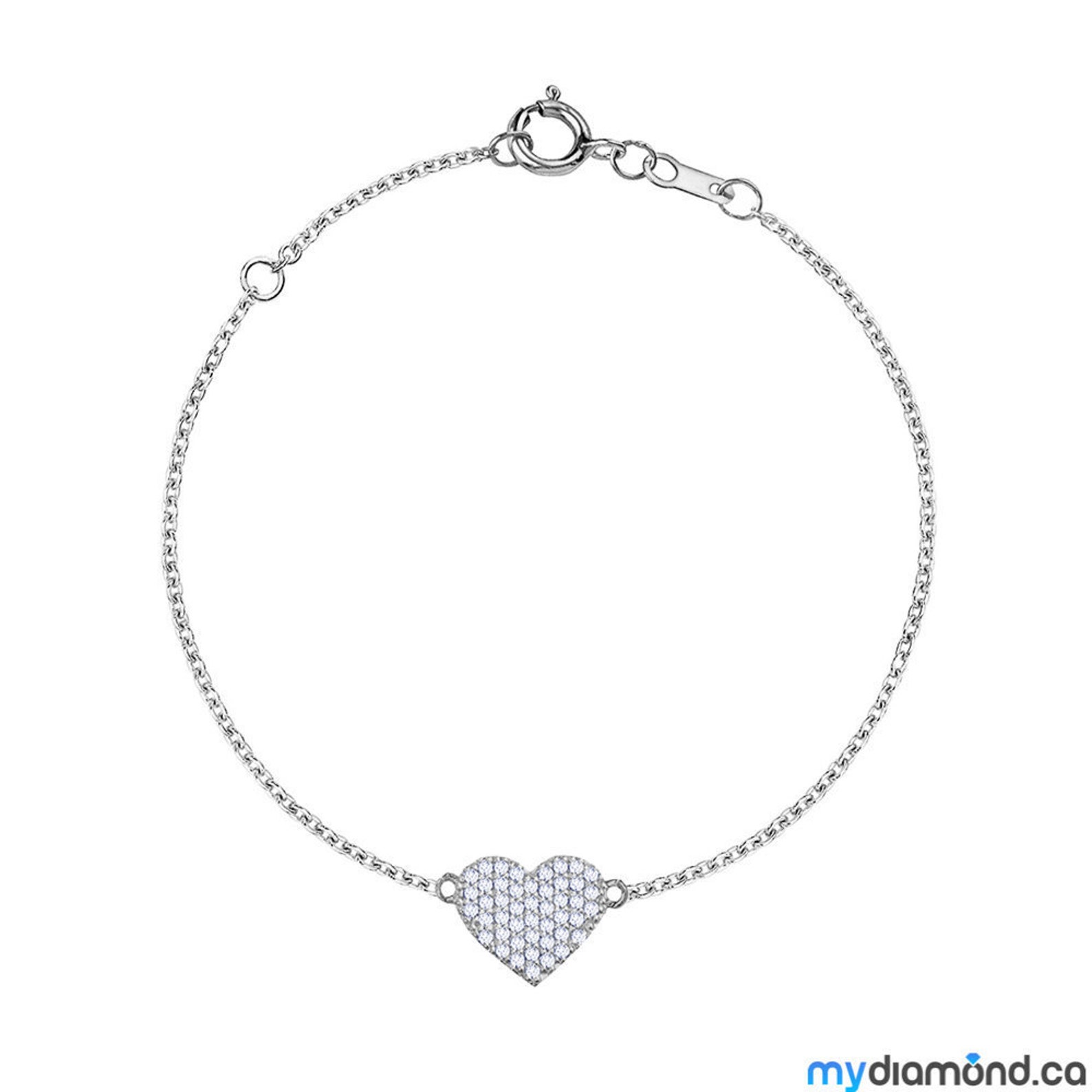 Diamond Heart Bracelet 14k Gold, Statement Bracelet, Fine Jewelry, Love ...