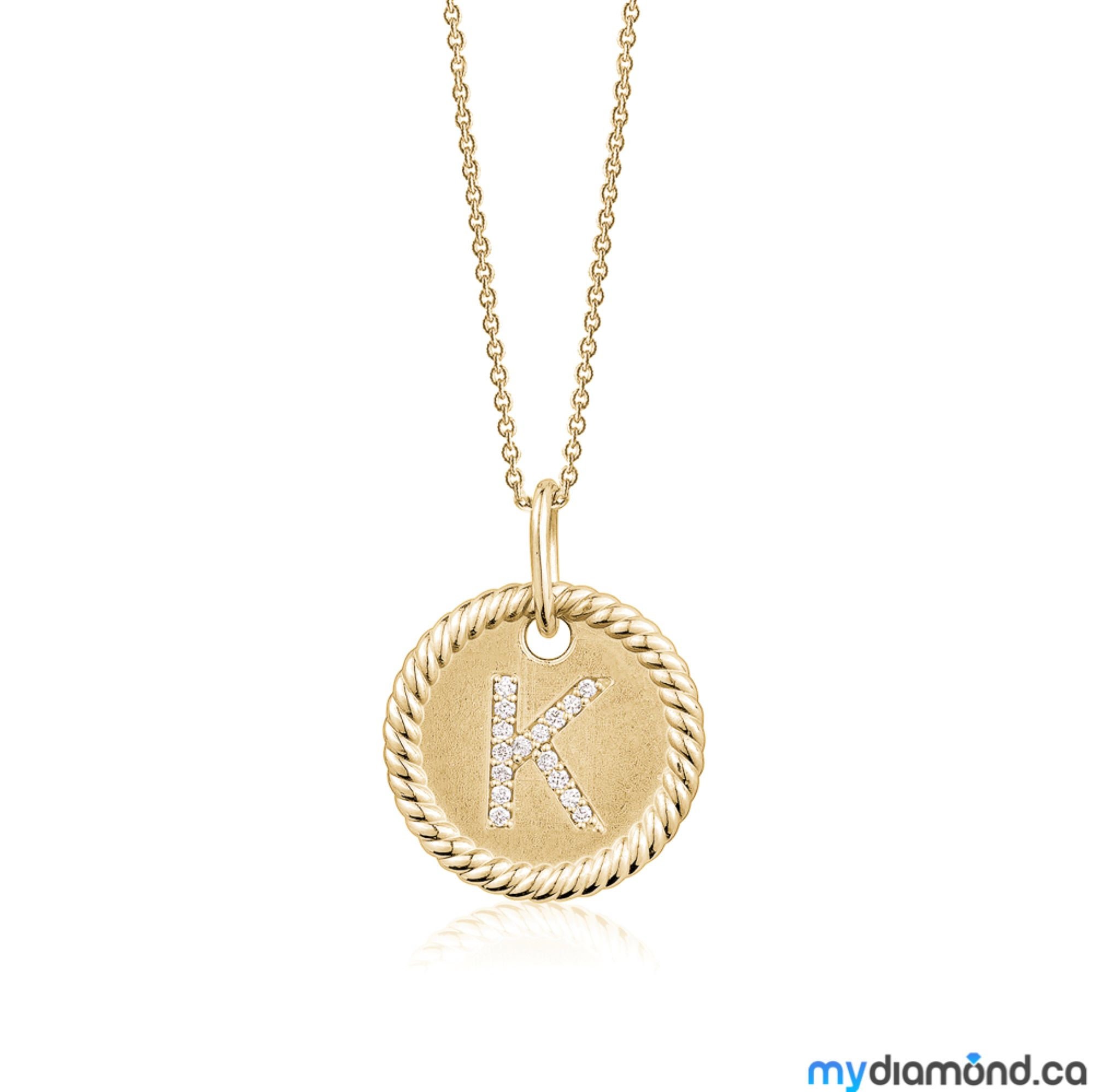 Diamond Initial Medallion Necklace Pendantt 14K Gold Necklace - Etsy