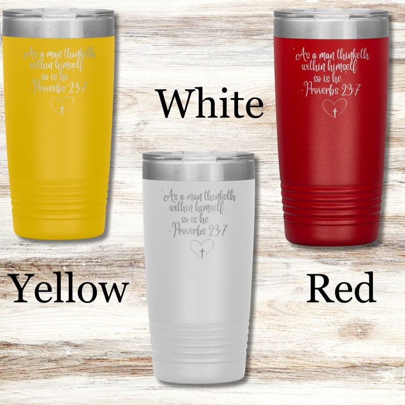 Bible Verse Proverbs 23 7 Stainless Steel Cup Bible Verse Tumbler ...