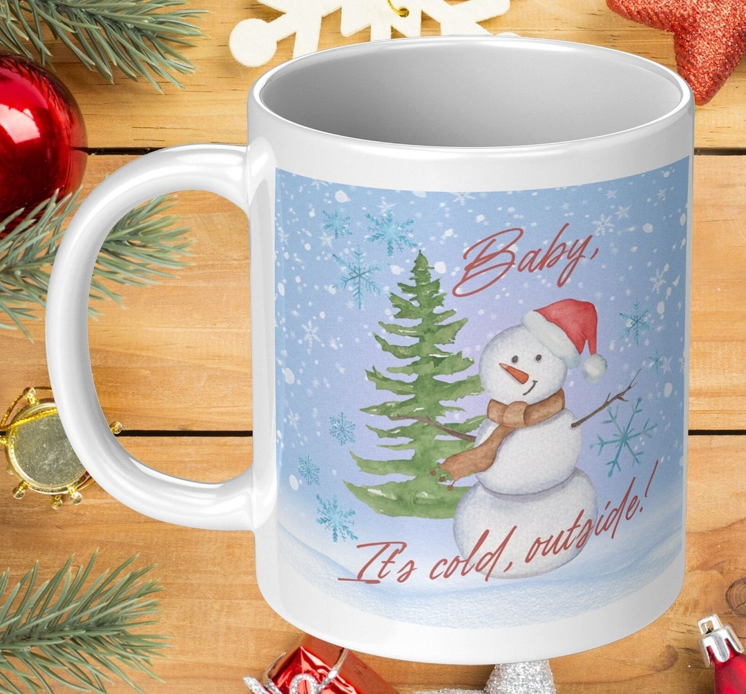 Holiday Snowman Ceramic Mug Cute Christmas Gift for Her - Etsy