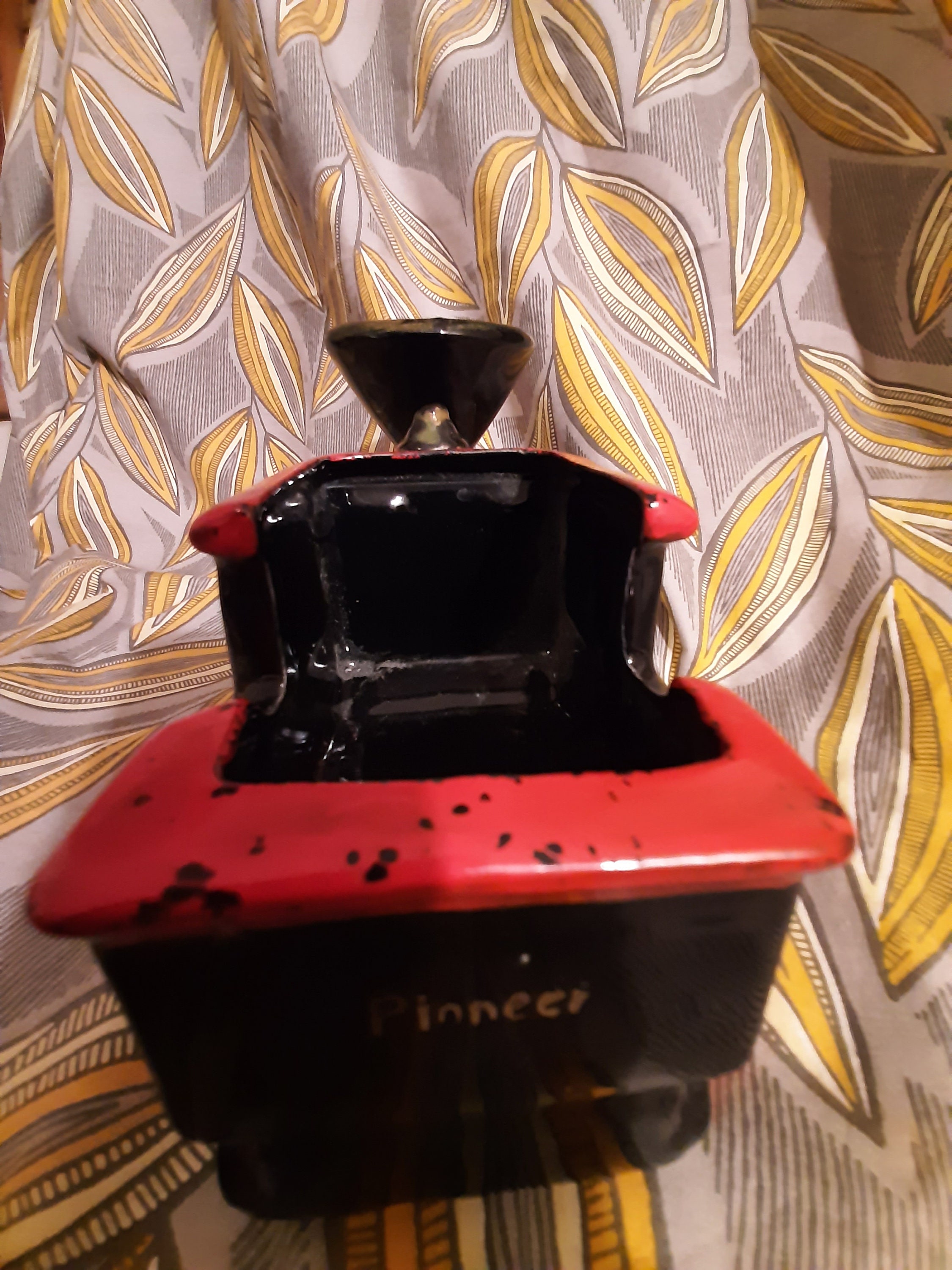 Vintage 1950s Ceramic Train Black and Red Locomotive Indoor - Etsy