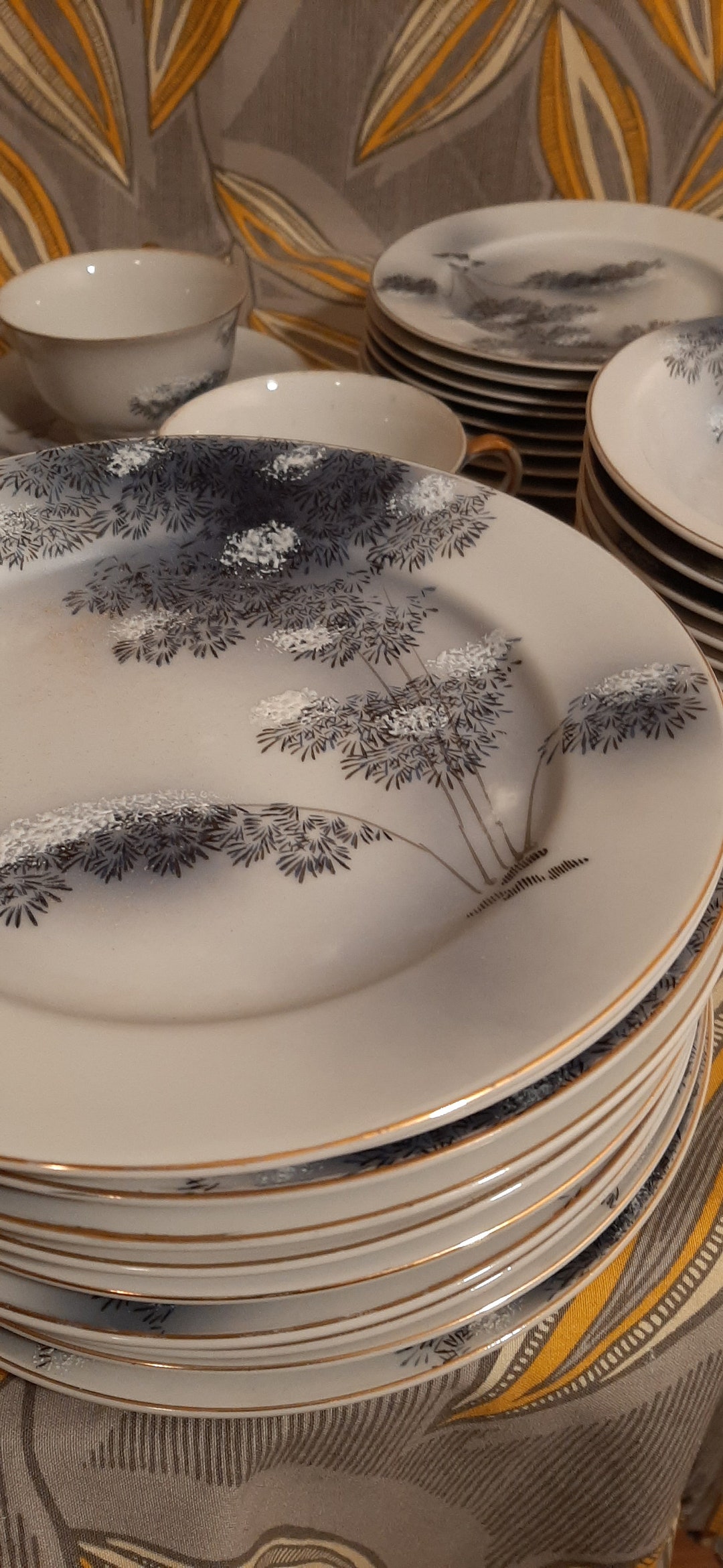 Vintage Kutani Bone China Plates - Etsy