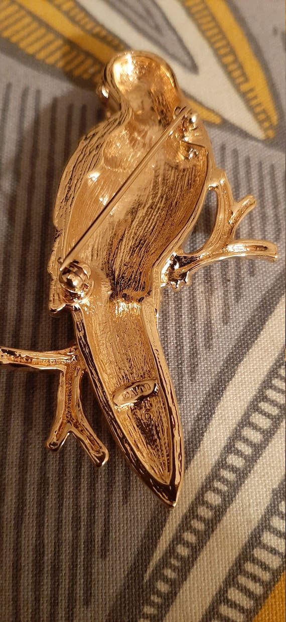 Avon Parrot Pin, Avon Brooch, 1980 Avon Pin - Gem