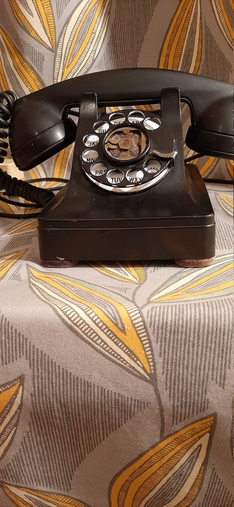 1950's Rotary Phone Black Phone Retro Phone Desk Phone | Etsy