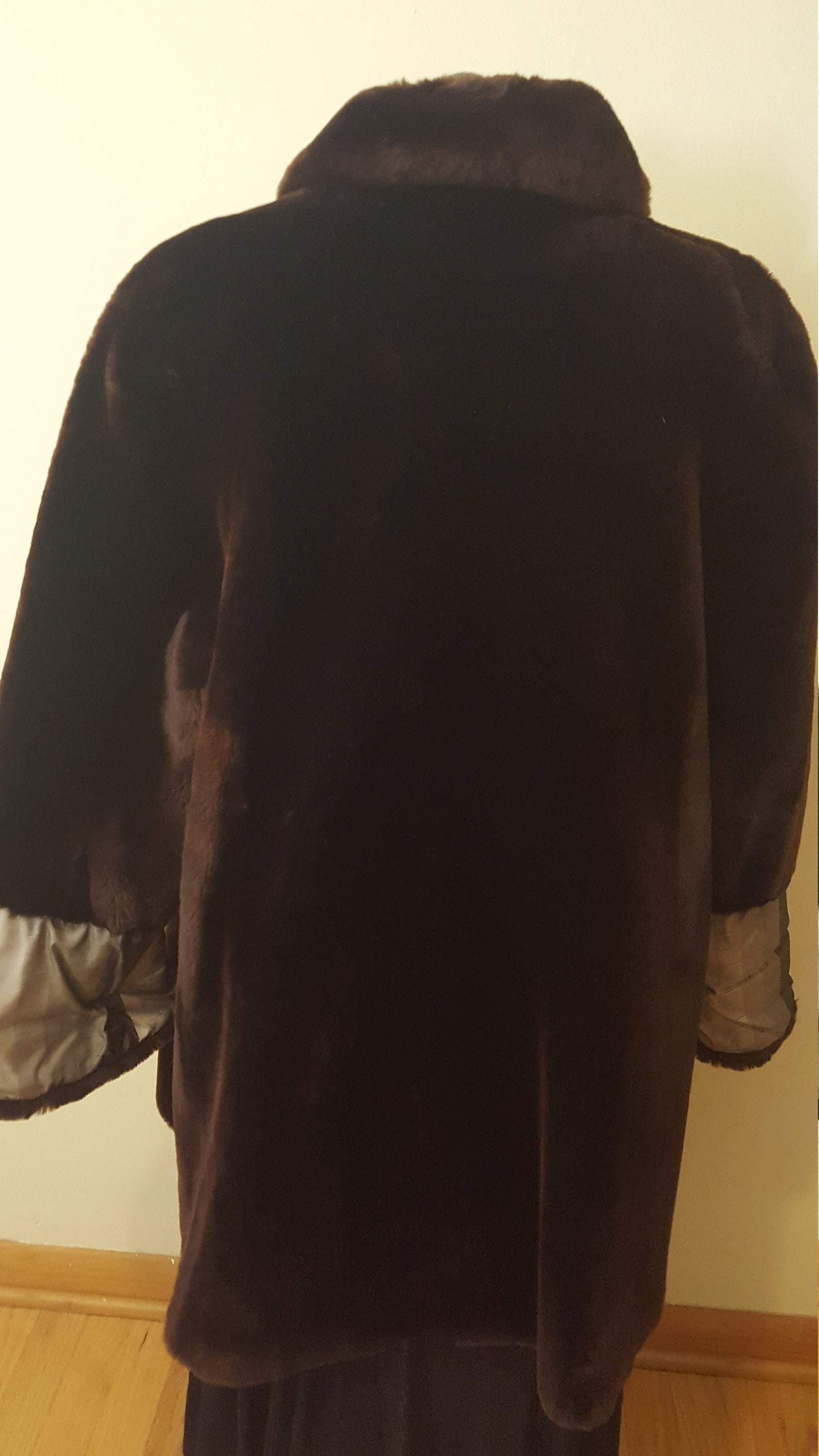 Mouton Fur Coat, Vintage Jacket, 1950s, Vintage Coat, Brown Mouton, Fur ...