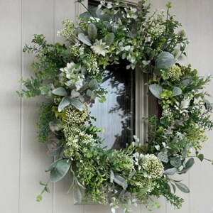 Spring Nordic Green Wreath - Etsy UK