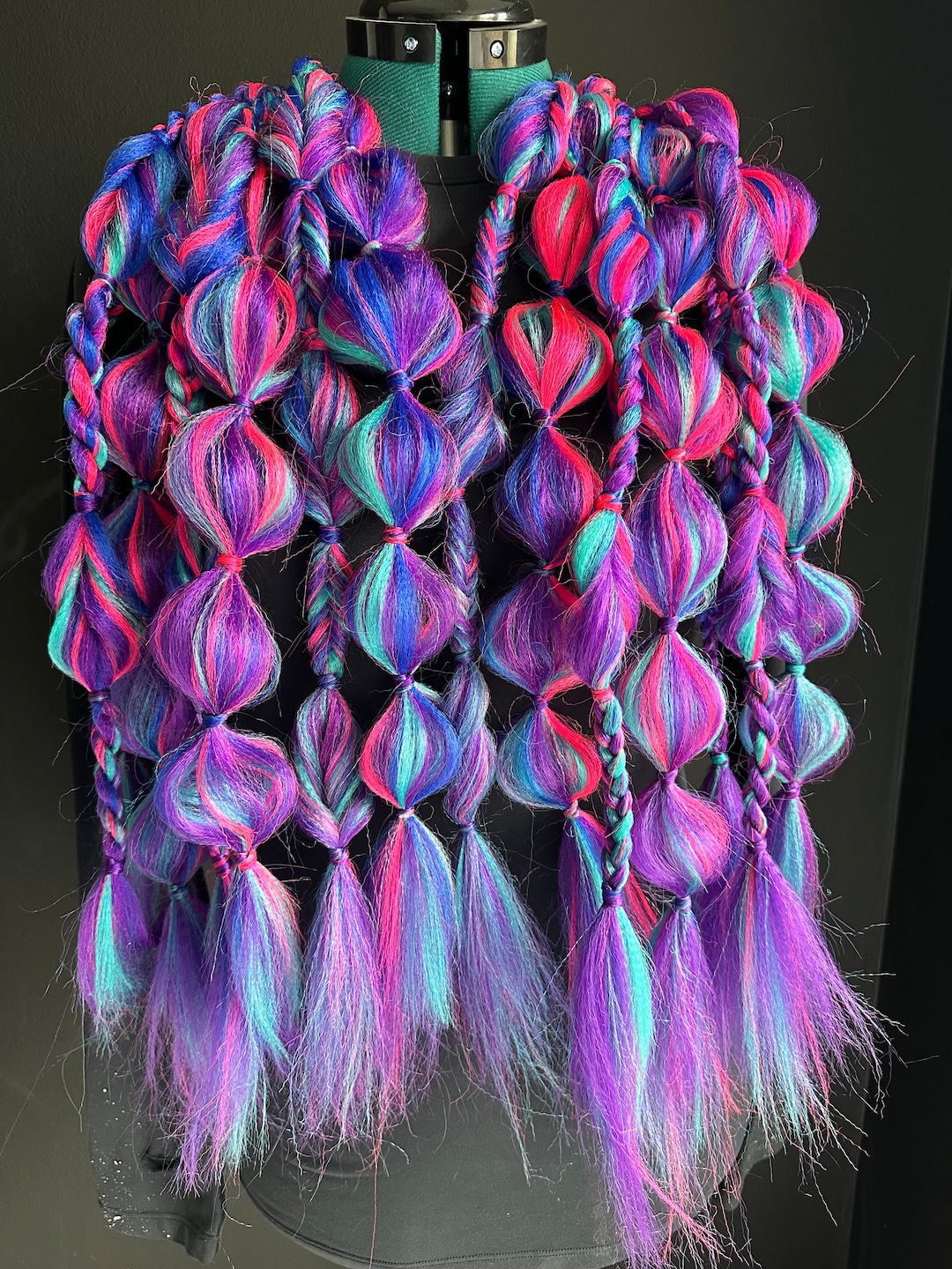 Galaxy Rave Hair Festival Braids Ponytail Extensions - Etsy