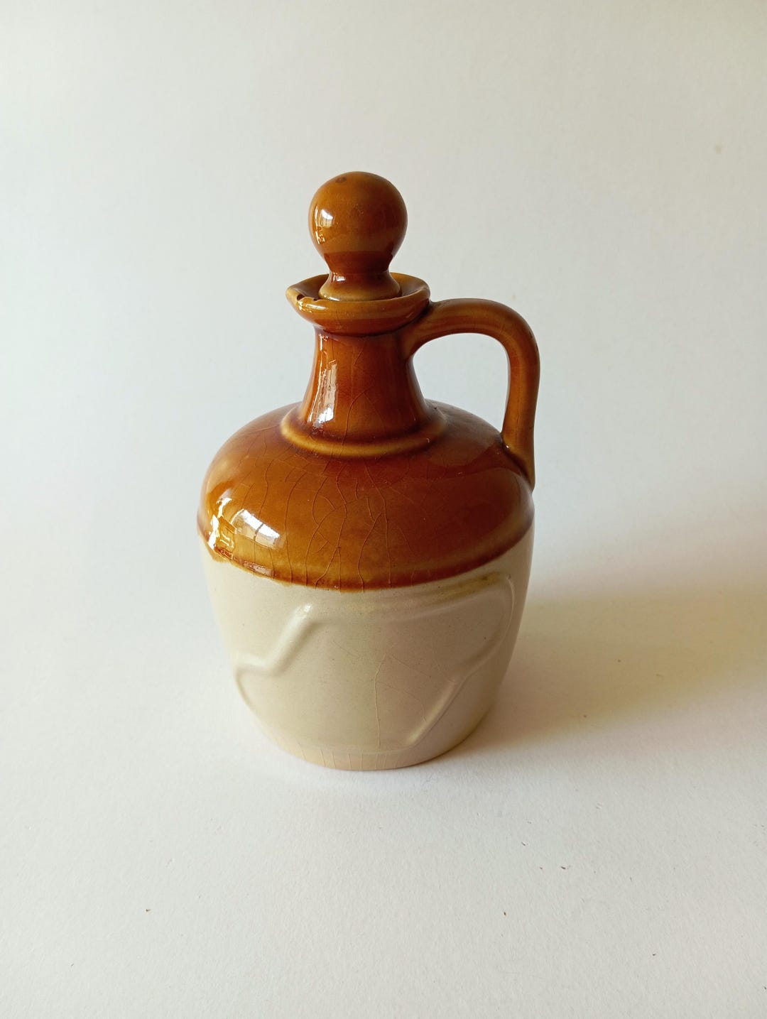 Scotch Whisky Ceramic Jug- Jar With Ceramic Lid With Cork - Vintage ...