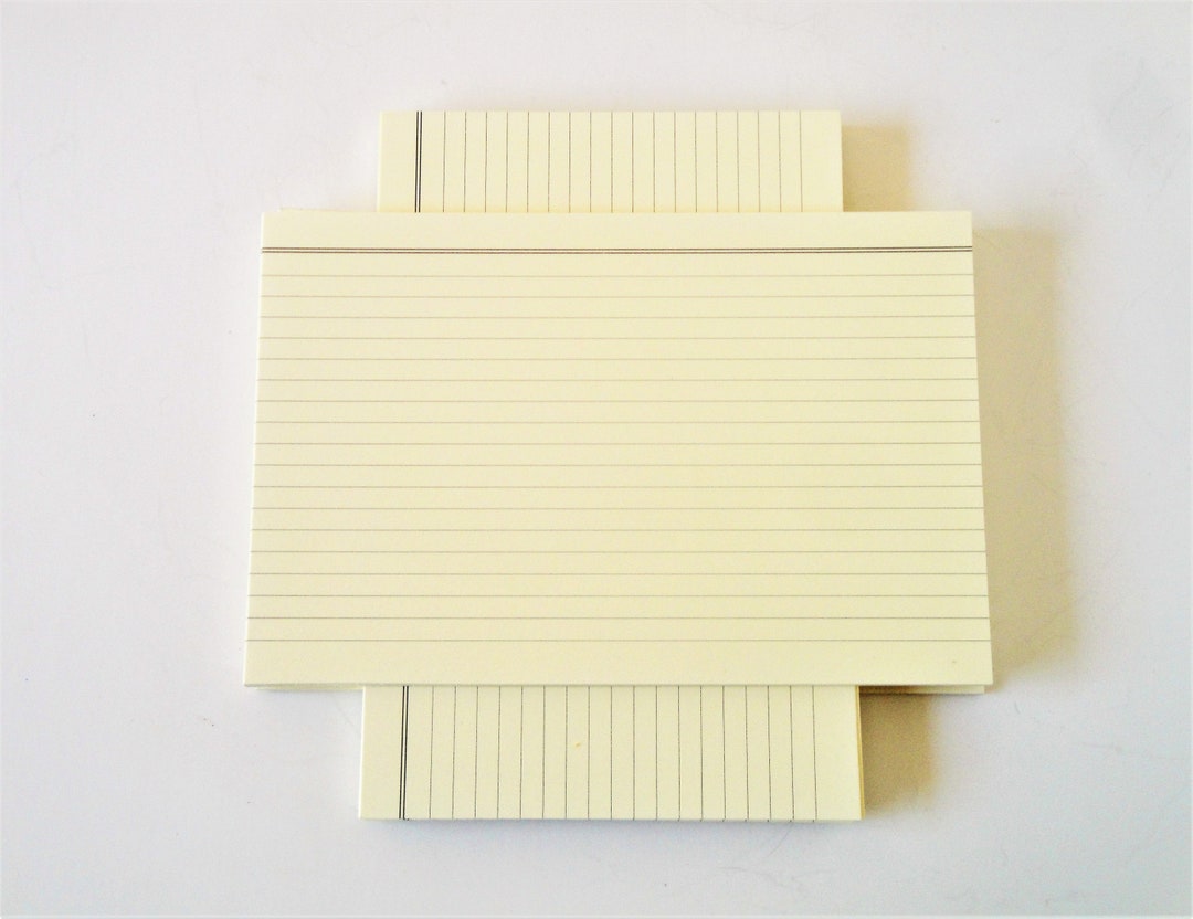Set of 10 Index Cards-vintage Index Cards- Index Cards- Lined File ...