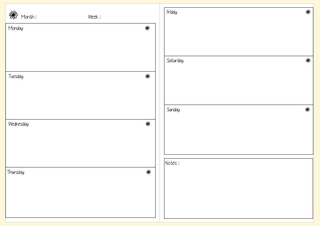 Weekly Planner, WO2P, Undated Planner, Midori Insert, Travelers ...