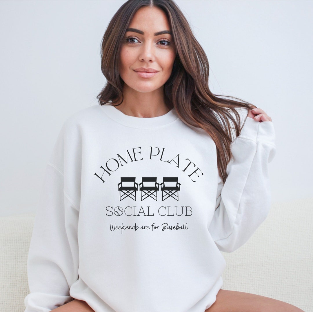 Home Plate Social Club Shirt - Baseball Shirt - Baseball Sweatshirt ...