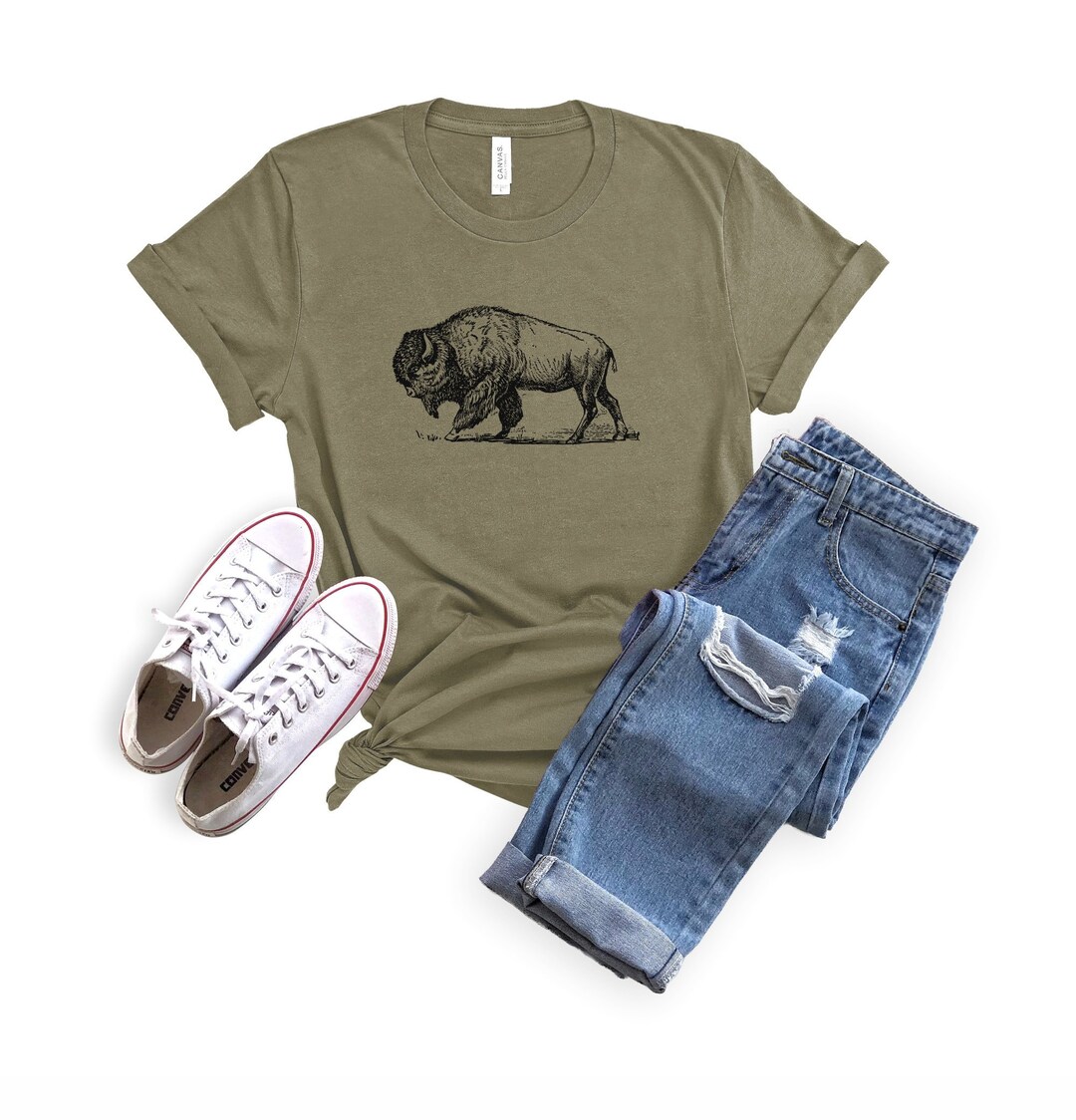 Bison Shirt | Bison Shirt, Bison T Shirt, Buffalo Shirt, Wyoming Shirt ...