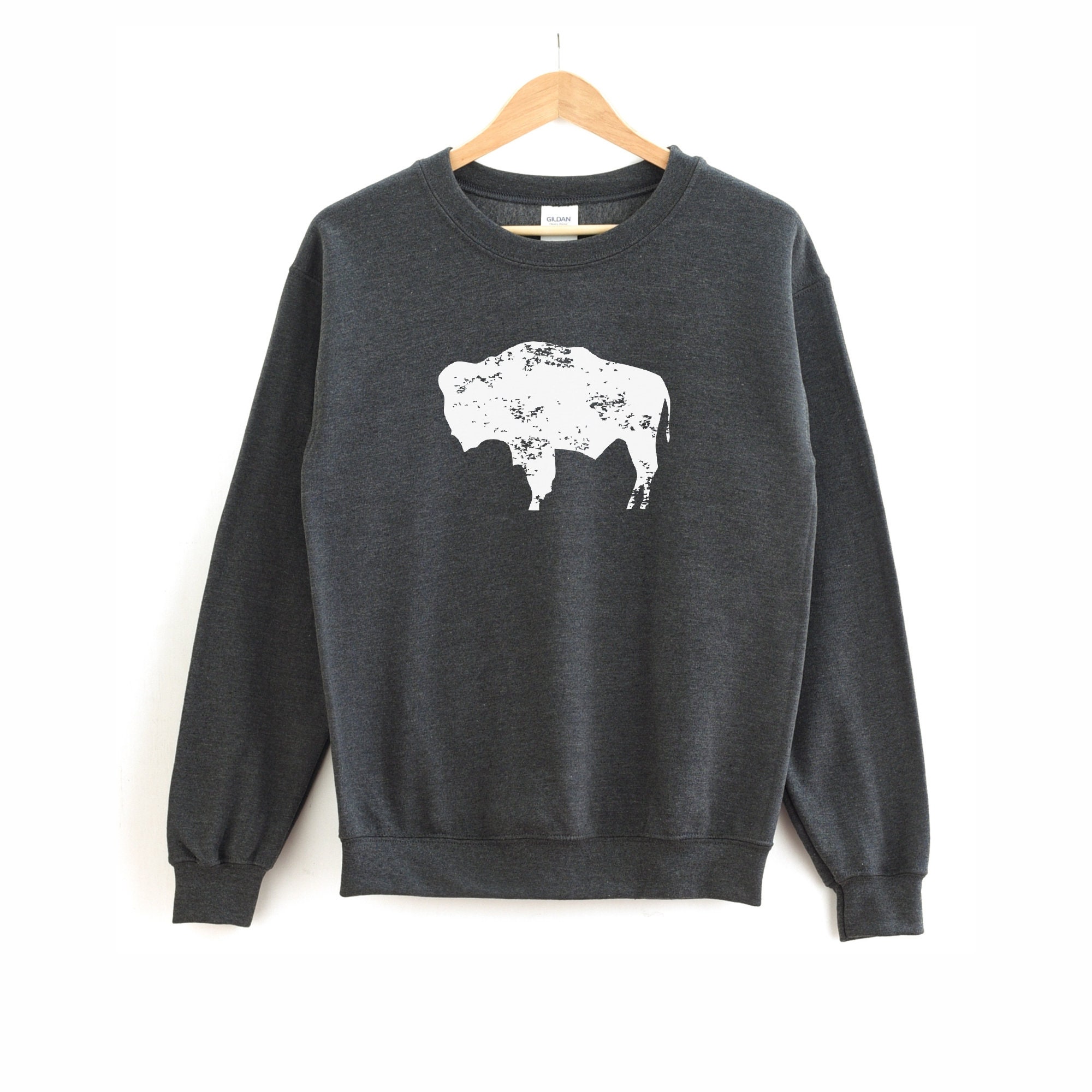 Bison Sweatshirt Bison Shirt Buffalo Sweatshirt Buffalo - Etsy