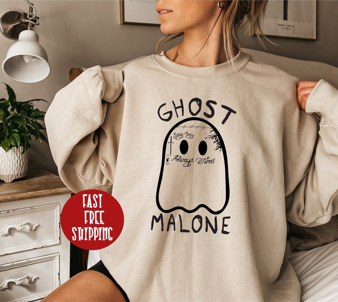 Ghost Malone Shirt Ghost Malone Sweatshirt Ghost Sweatshirt Cute Ghost ...
