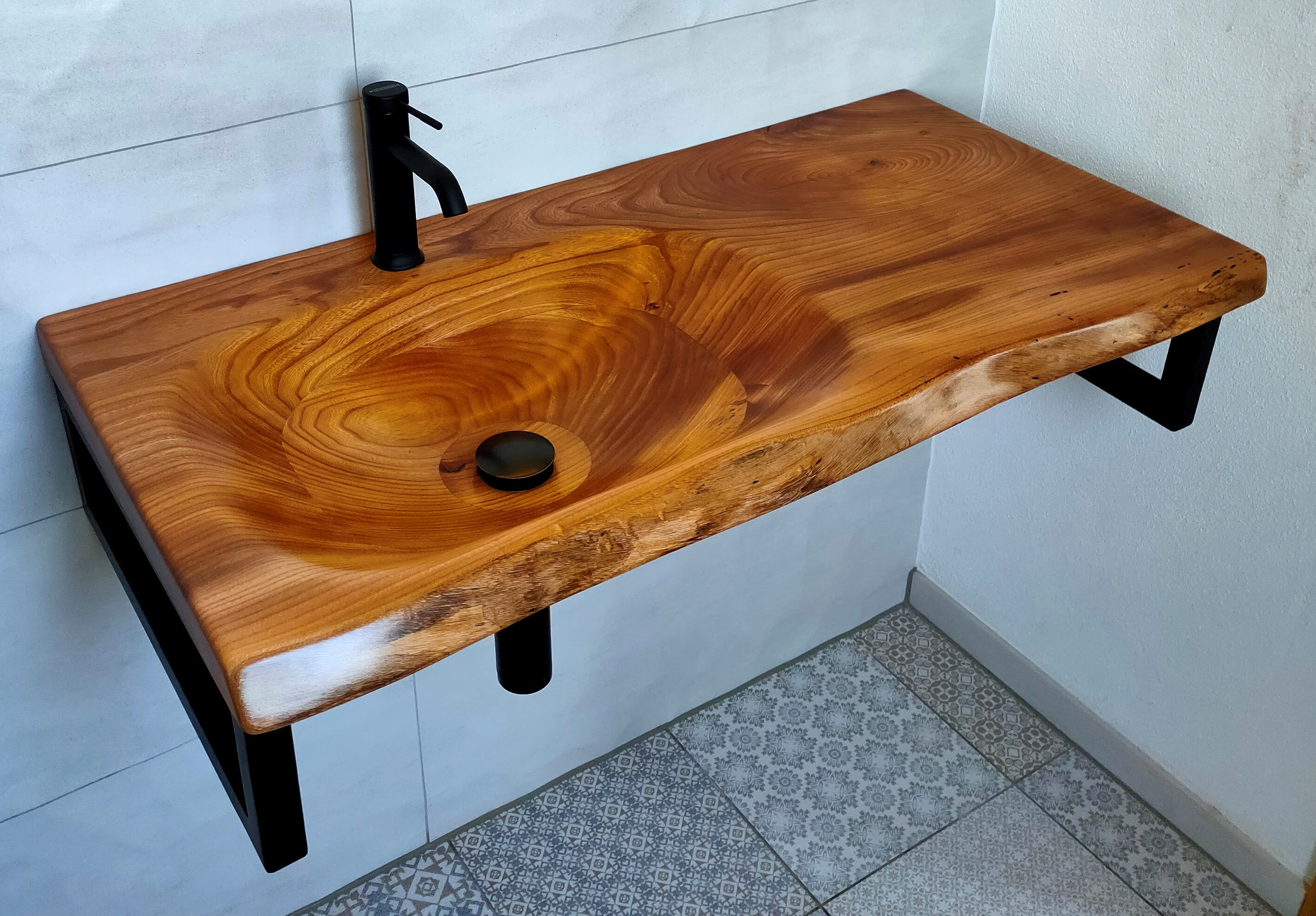 Holzwaschbecken Waschbecken Holz Massivholz Waschtisch | Etsy