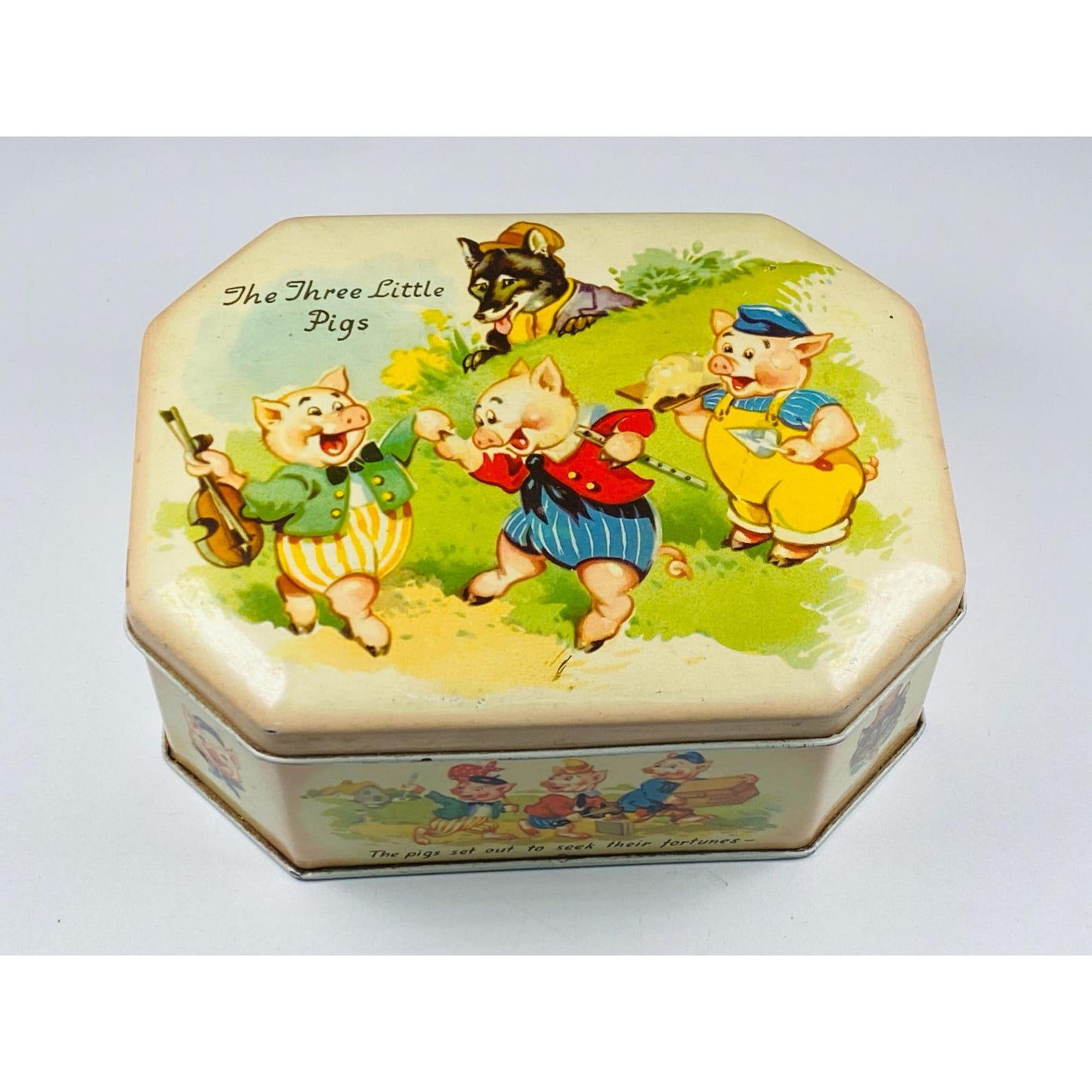 Vintage the Three Little Pigs Metal Tin by the Metal Box Co. England - Etsy
