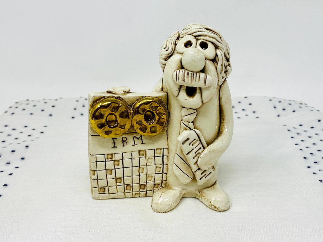 1980 Joe Peck Tweeples World Clay IBM Figurine - Computer Guy - Etsy