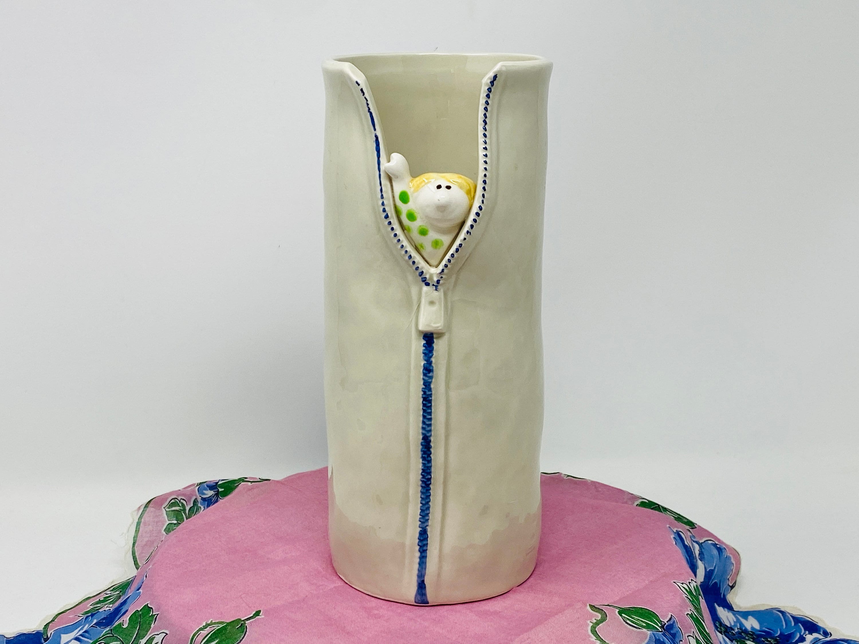 1970's Fitz and Floyd Zip up Vase Whimsical Zipper - Etsy