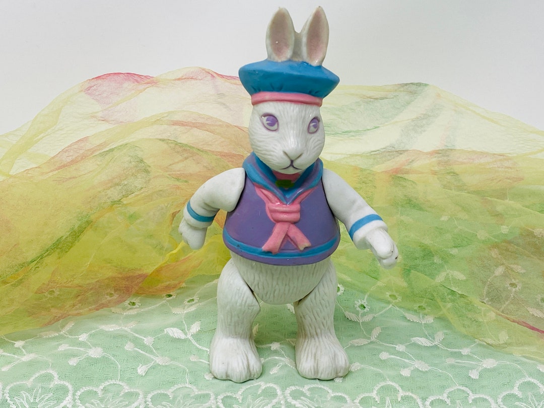 1984 Dept 56 Posable Andy Rabbit - Easter Decor - Jointed Bisque Bunny ...