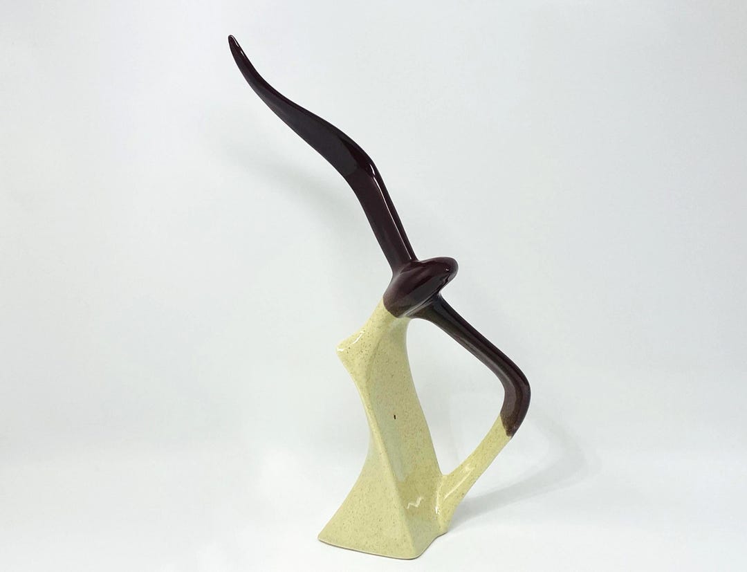 Vintage MCM Ceramic Seagull Sculpture: Two-tone Brown Glaze, 16" - Etsy