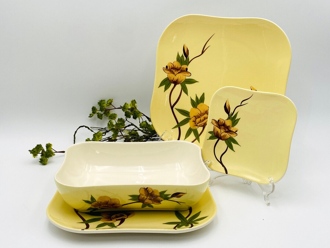 Yellow Rose by Weil Ware Dinnerware - Group of Replacement Pieces - 2 ...