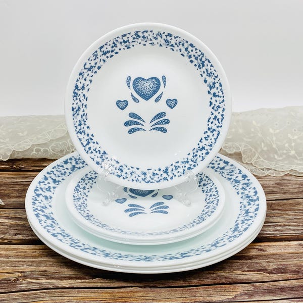 Corelle Blue Hearts - Etsy